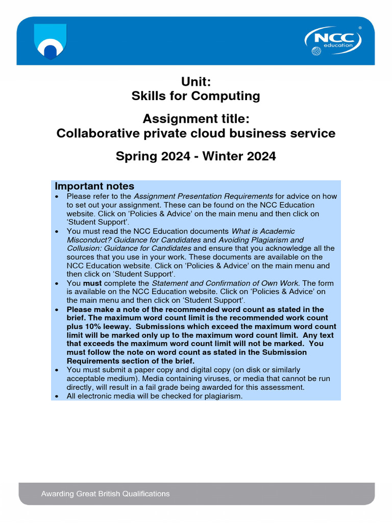 SFC Assignment Spring 2024 - Winter 2024 (7040) | PDF | Plagiarism | Computing