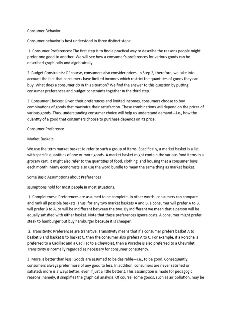 Consumer Behavior | PDF | Utility | Consumers