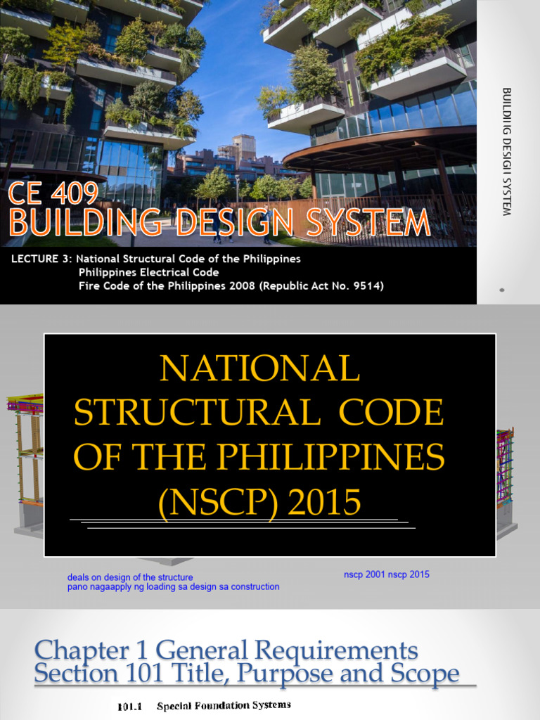 Lecture 3 - NSCP, Pec, Fire Code | PDF | Fire Safety | Firefighting