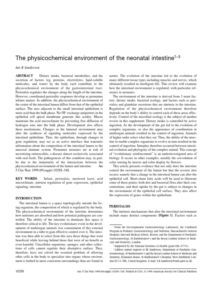 The Physicochemical Environment of The Ne - 1999 - The American Journal ...