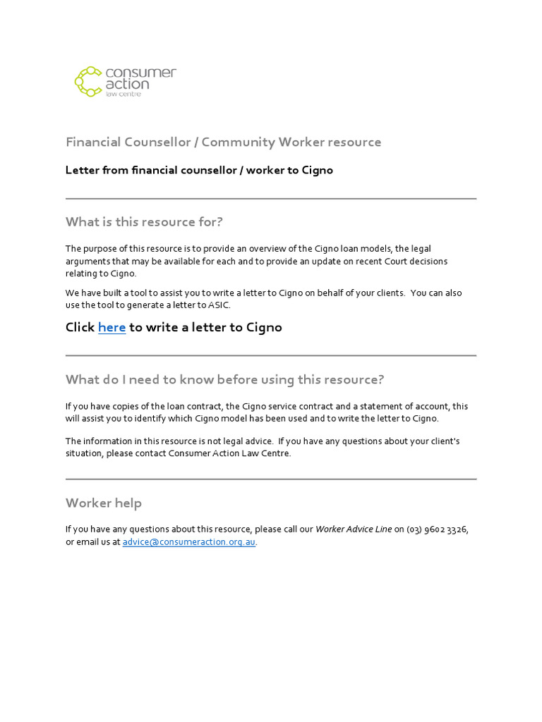 Cigno Loan Models: Legal Overview & Guidance | PDF | Loans | Credit