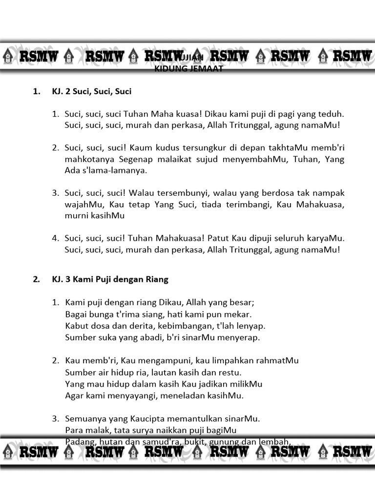 Pujian KJ, PKJ, NKB | PDF