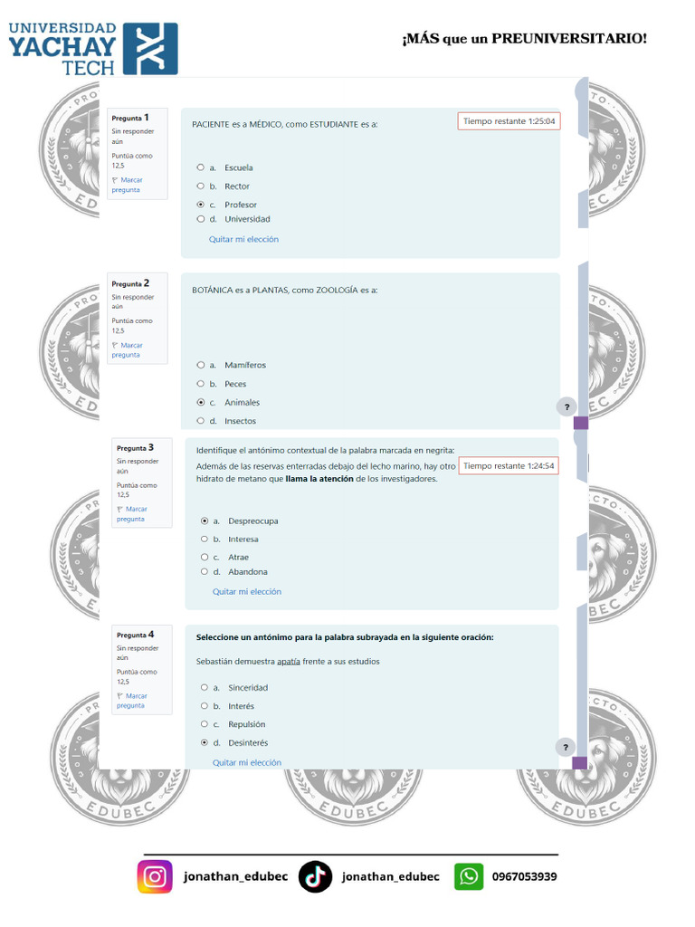Examen Filtrado - YACHAY | PDF