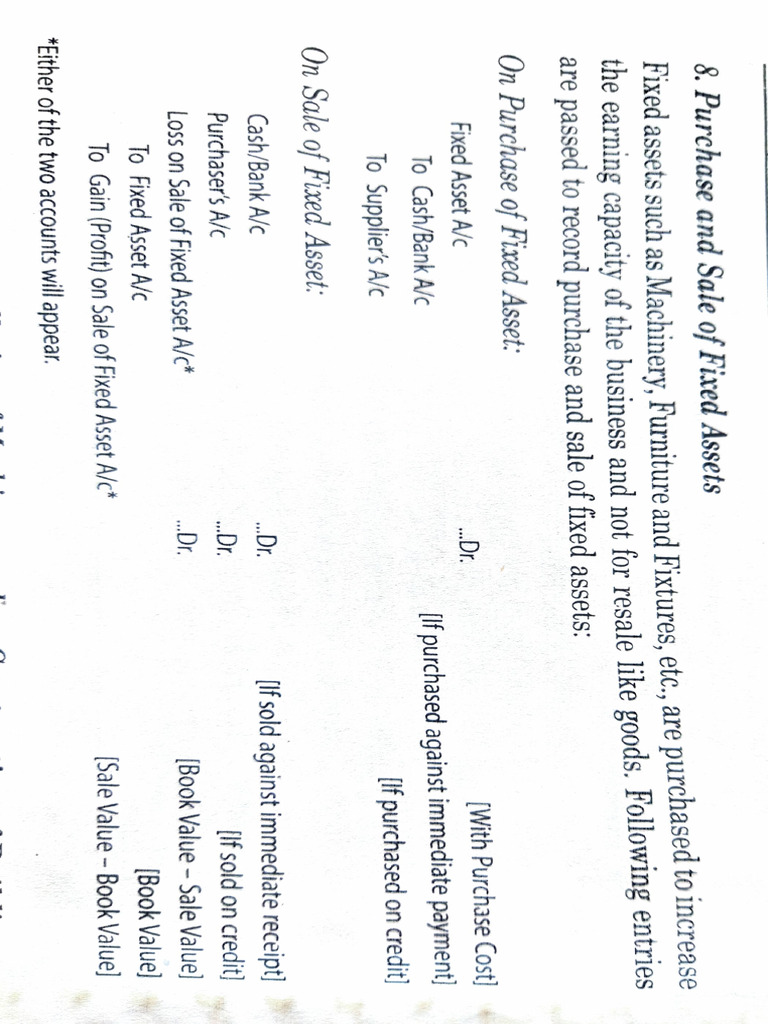 Purchase And Sale Of Fixed Assets Pdf Private Sector Corporations