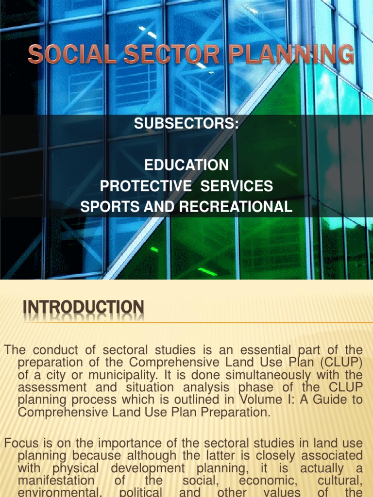 Social Sector Planning | PDF | Sustainability | Resource