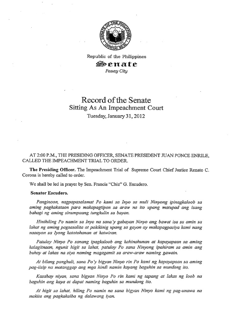 Record of The Senate | PDF