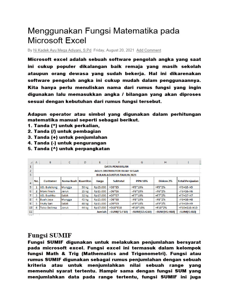 Excel Kelas 10 | PDF | Karier & Perkembangan | Metode & Bahan Ajar