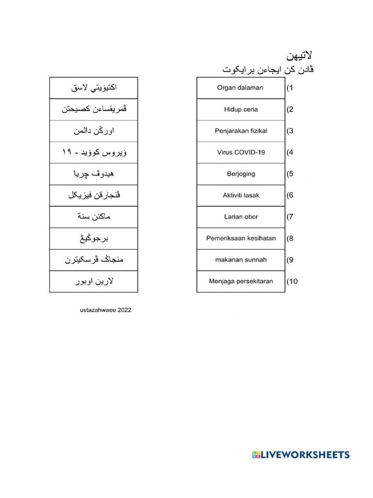 Jawi Badan Sihat Hidup Ceria | PDF