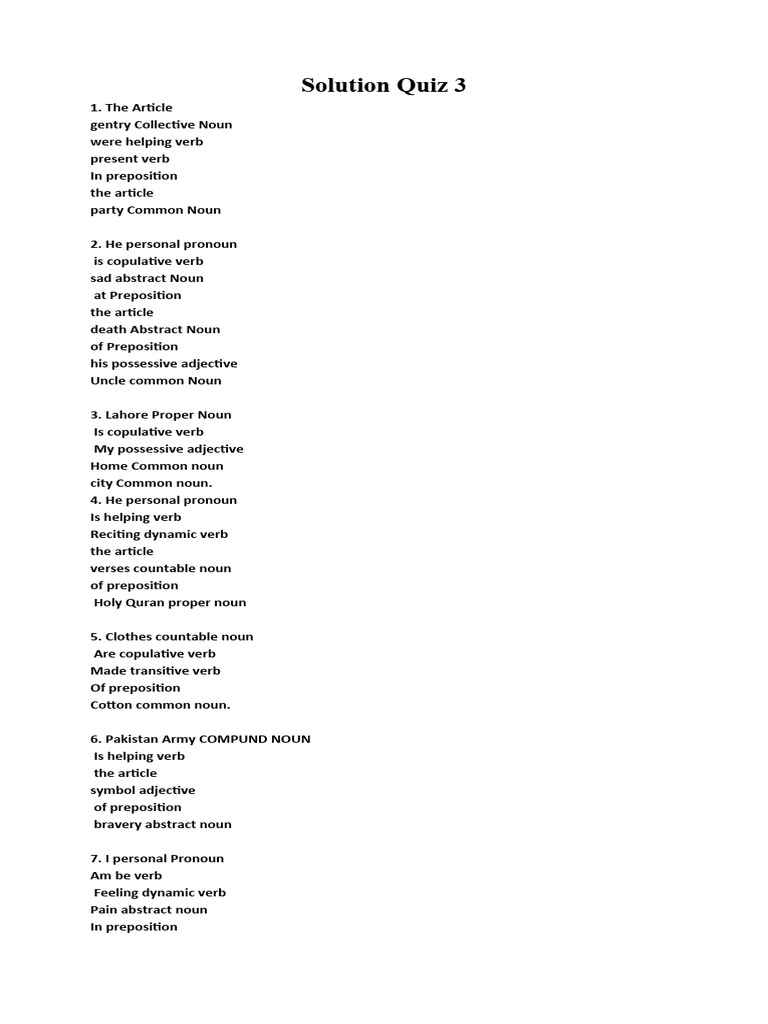 Solution Quiz 3 | PDF