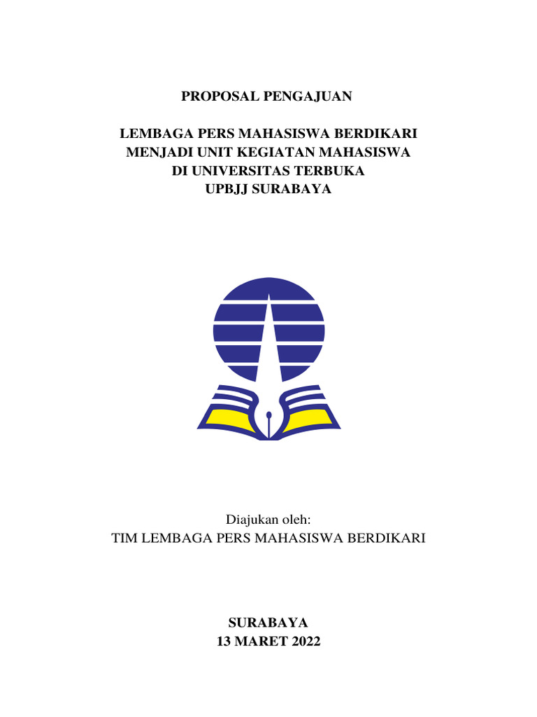Proposal LPM Berdikari di UT Surabaya | PDF