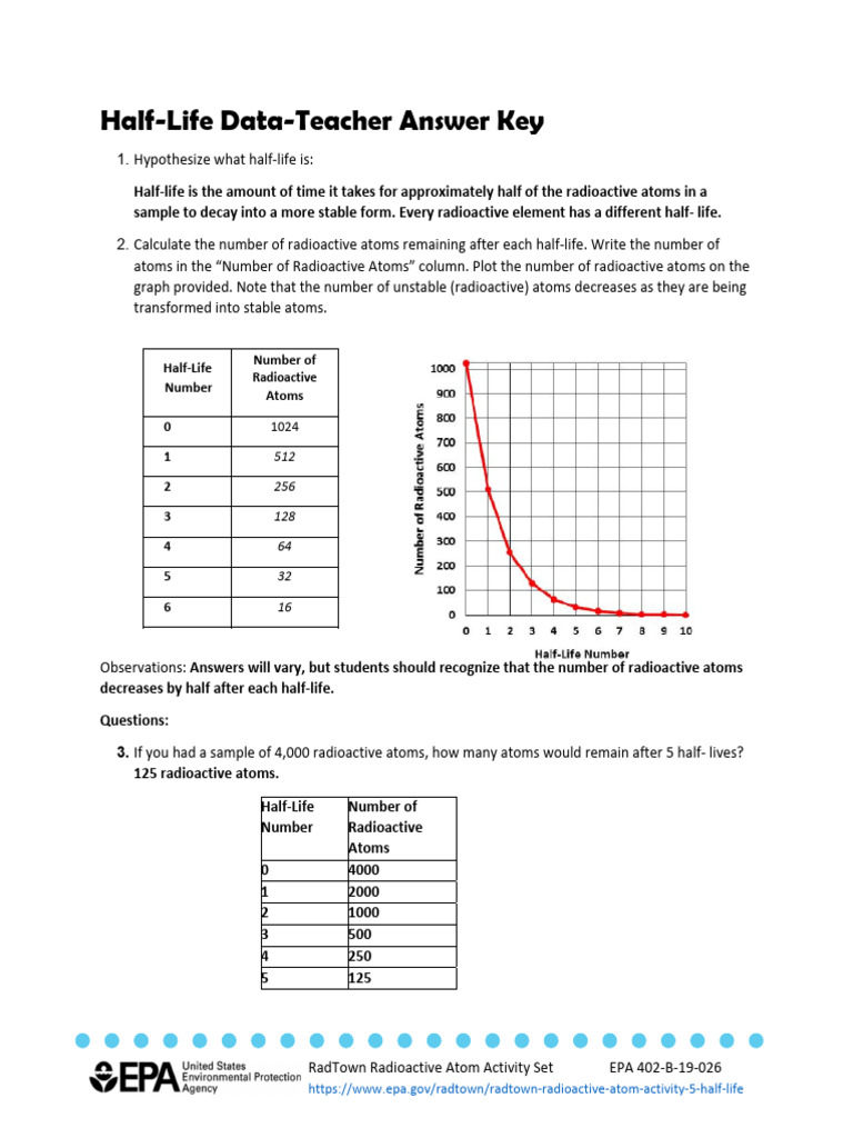 Half-Life Radioactive Decay Guide | PDF | Radioactive Decay | Atoms