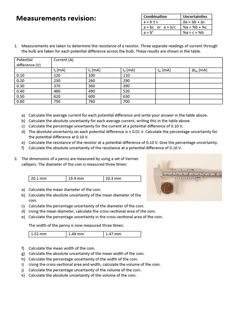 Measurements and Uncertainties in Physics | PDF | Frequency | Wavelength
