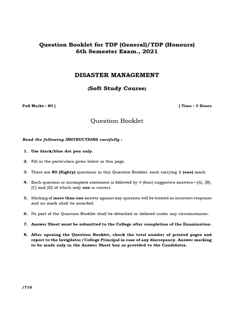 Disaster Management Note 2024 | PDF | Natural Disasters | Earthquakes