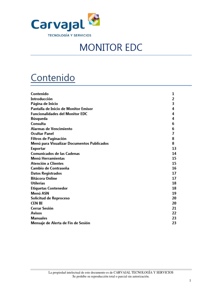 Carvajal - Monitor EDC | PDF | Monitor de computadora | Xml