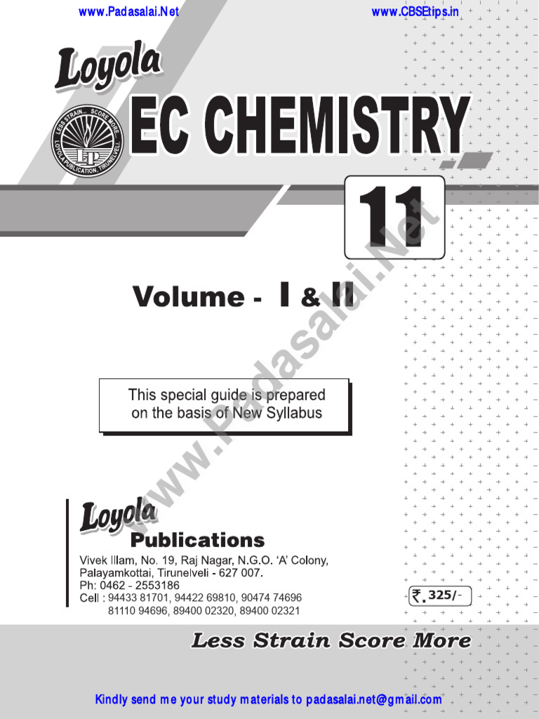 11th Chemistry EM EC Guide Sample Notes English Medium PDF Download (1 ...
