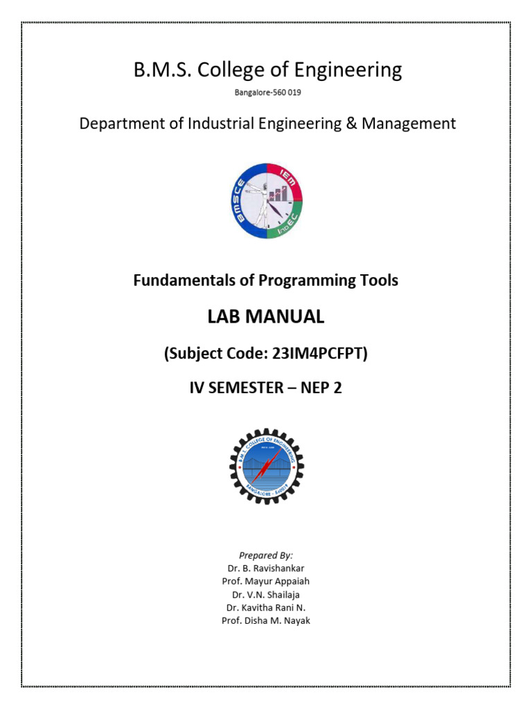 FPT Lab Manual 2024 - Nep 2 | PDF | Algorithms | Computer Programming