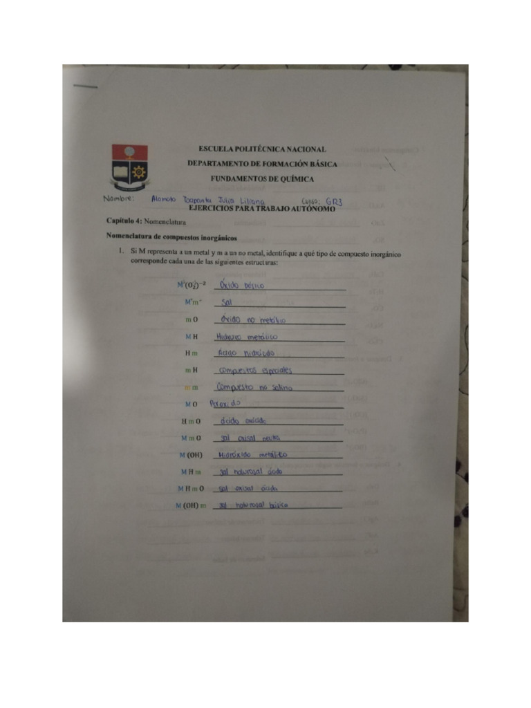 Capítulo 4. Ejercicios para Trabajo Autónomo - Deber 05 | PDF