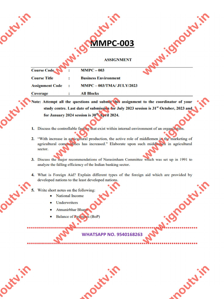 MMPC-03 (July 2023 & Jan 2024) | PDF