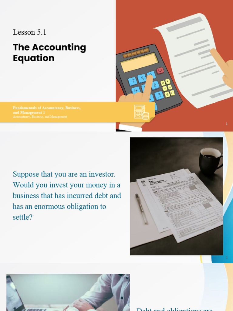 The Accounting Equation | Download Free PDF | Debits And Credits ...