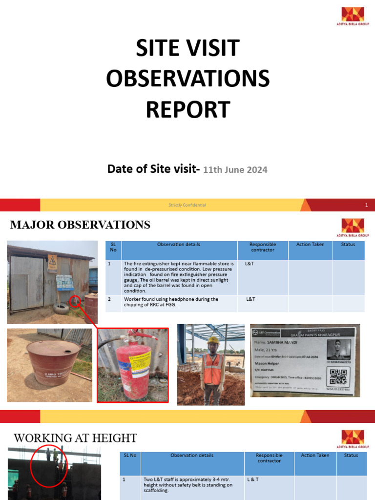 Site Visit Observations 11.06.2024 | PDF | Industrial Processes