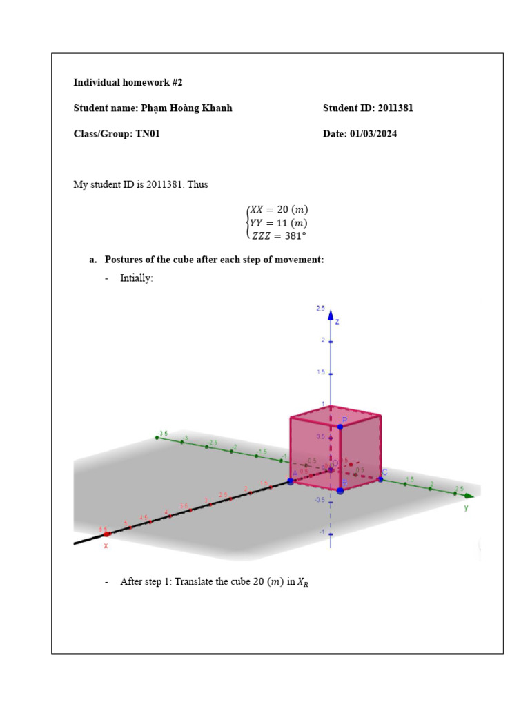 Robotics Worksheet 2 | PDF | Euclidean Vector | Algebra
