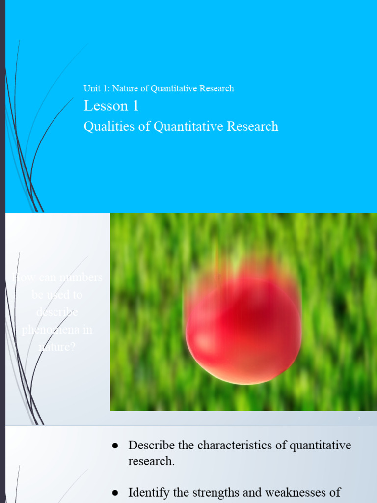 Understanding Quantitative Research Basics | PDF | Experiment | Quantitative Research