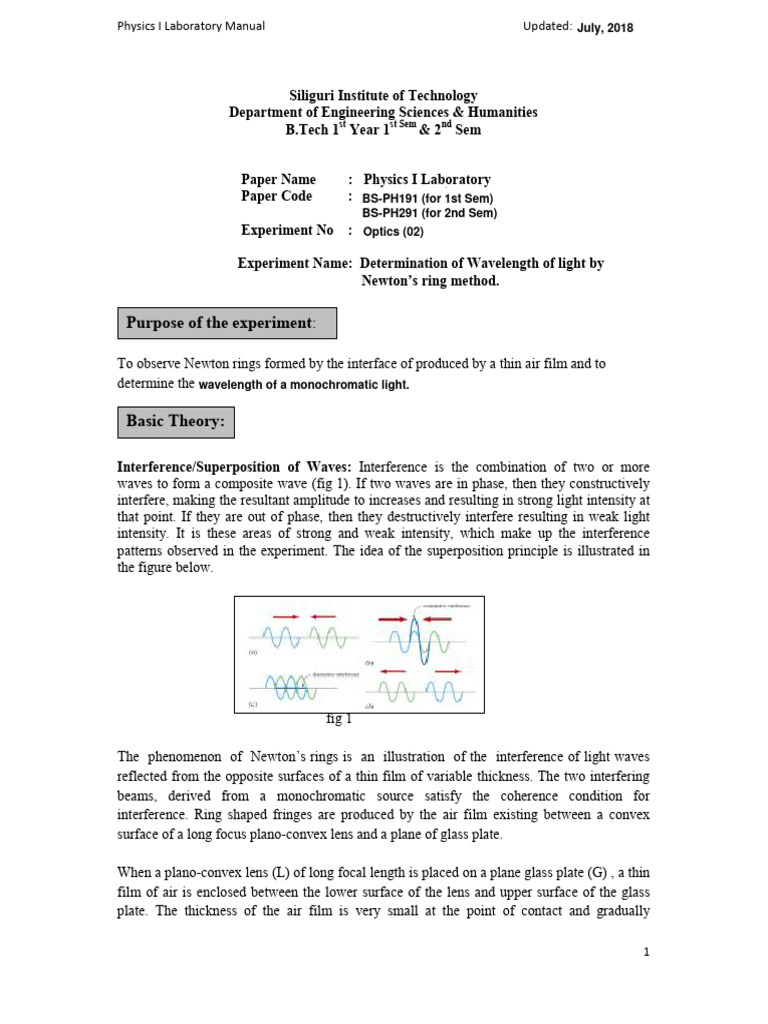 Physics Lab Manual for B.Tech Students | PDF | Physics | Motion (Physics)