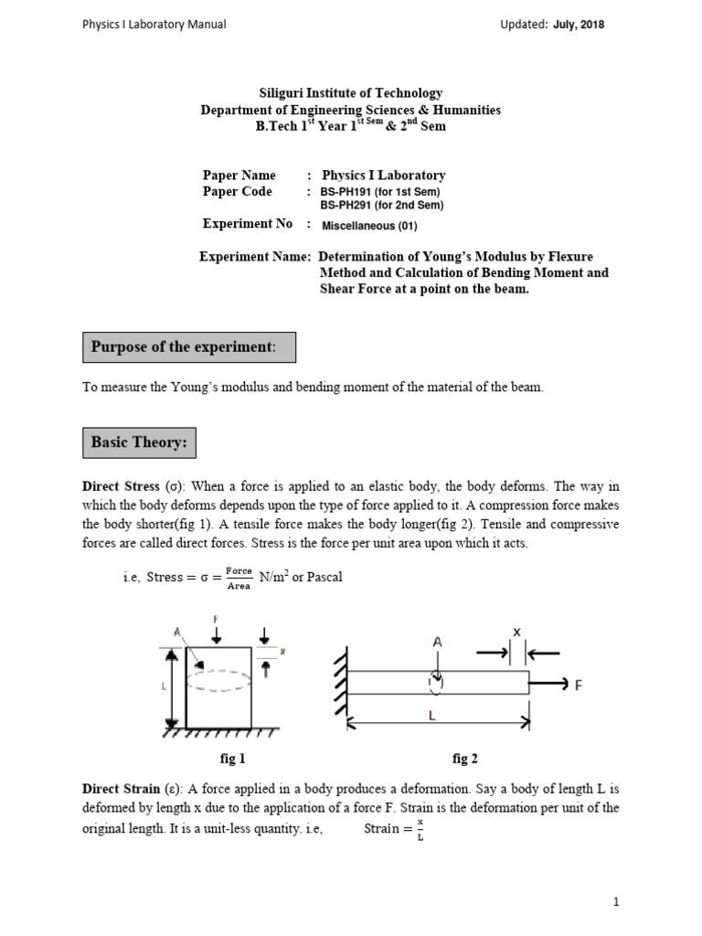 Youngs Final Manual | PDF | Stress (Mechanics) | Deformation (Engineering)