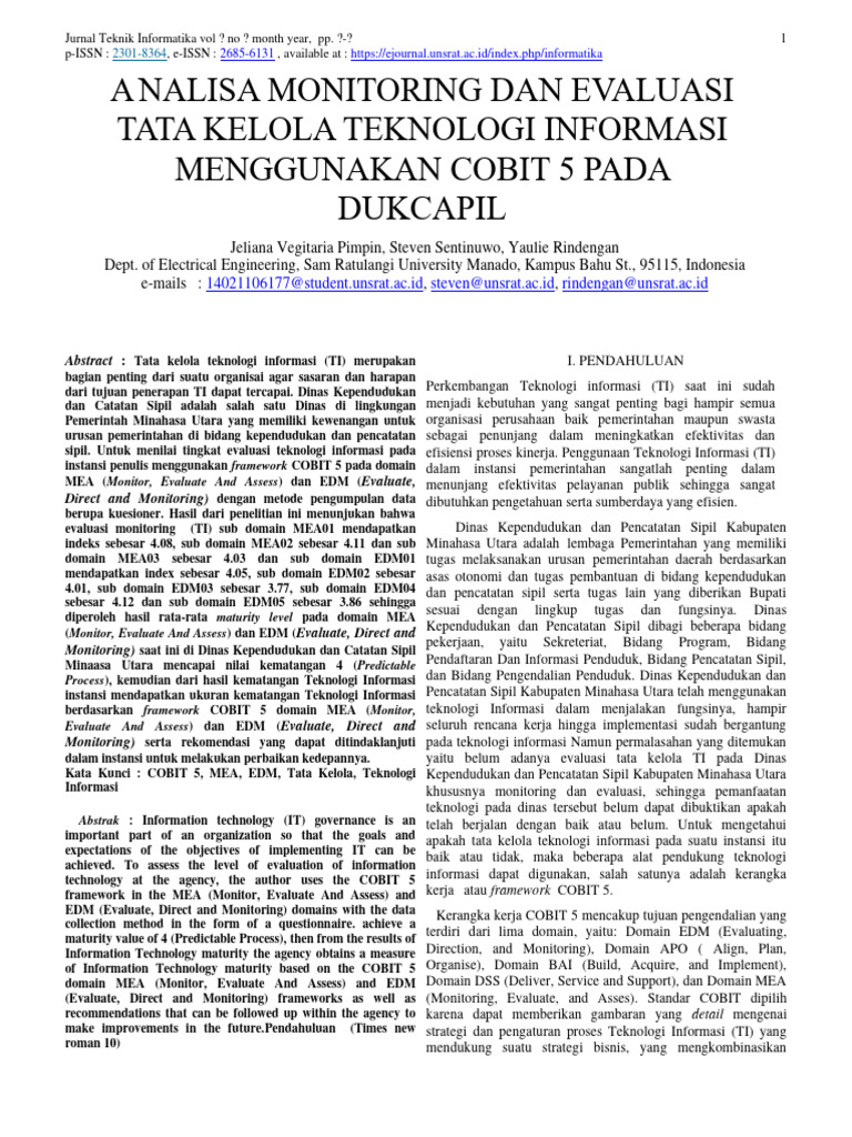 Analisa Monitoring Dan Evaluasi | PDF | Bisnis | Komputer