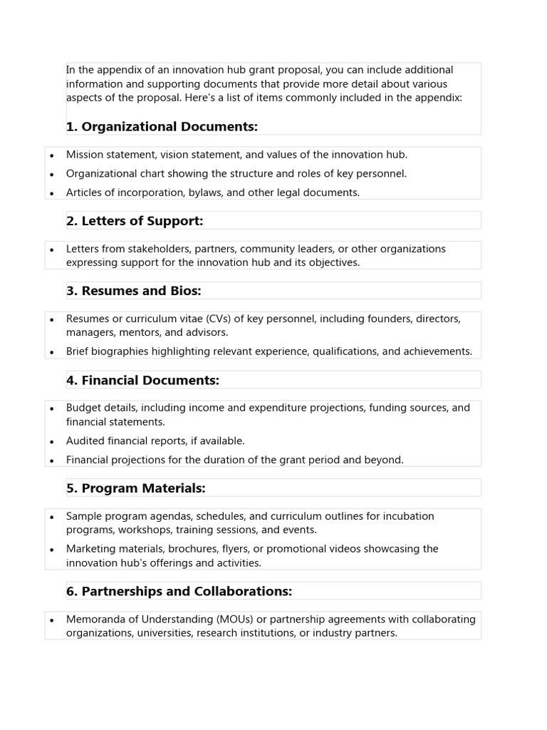 Appendix | PDF | Innovation | Entrepreneurship