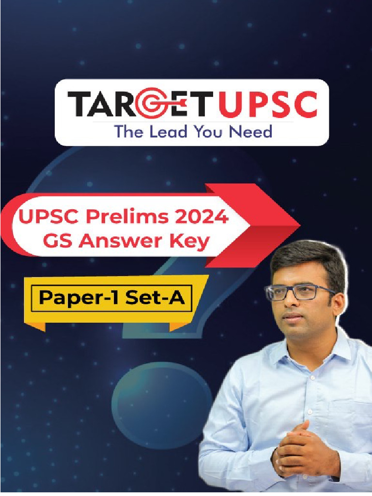 Target Upsc Answer Key Upsc 2024-Gs Set-A to d | PDF