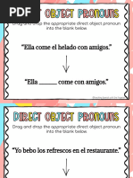 Pronombres de objeto directo en español | PDF | Ropa