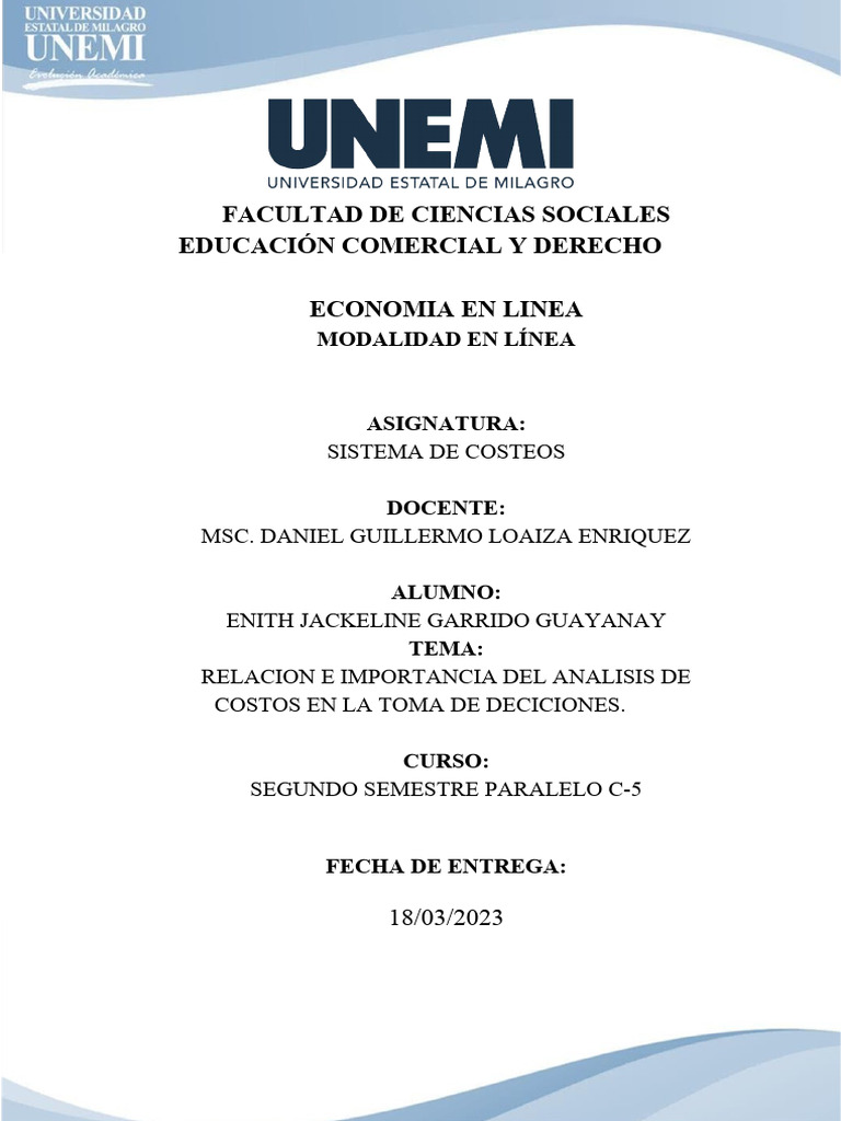 Deber 15 3 | PDF | Business | Economias