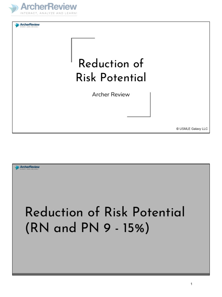 Reduction of Risk Potential Handout6132024 | PDF | Magnetic Resonance ...