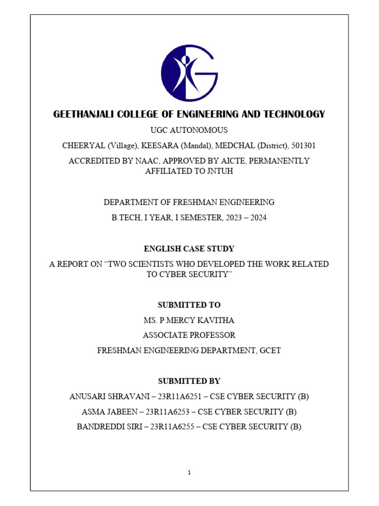 Group 1 Case Study | Download Free PDF | Security | Computer Security