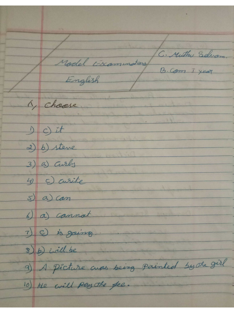 English Model Test | PDF