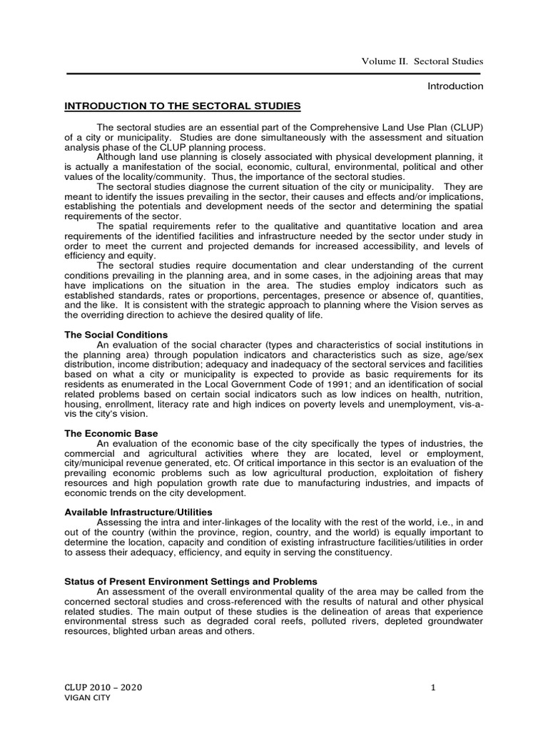 CLUP Volume II Revised 2012 | PDF | Demography