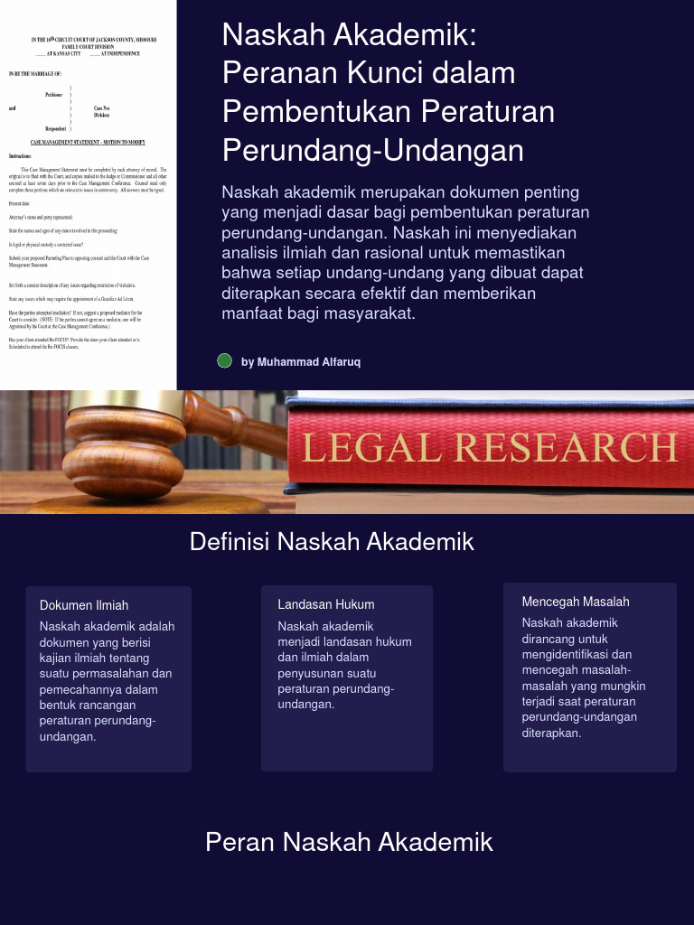 Naskah Akademik Dalam Pembentukan Peraturan Perundang-Undangan | PDF