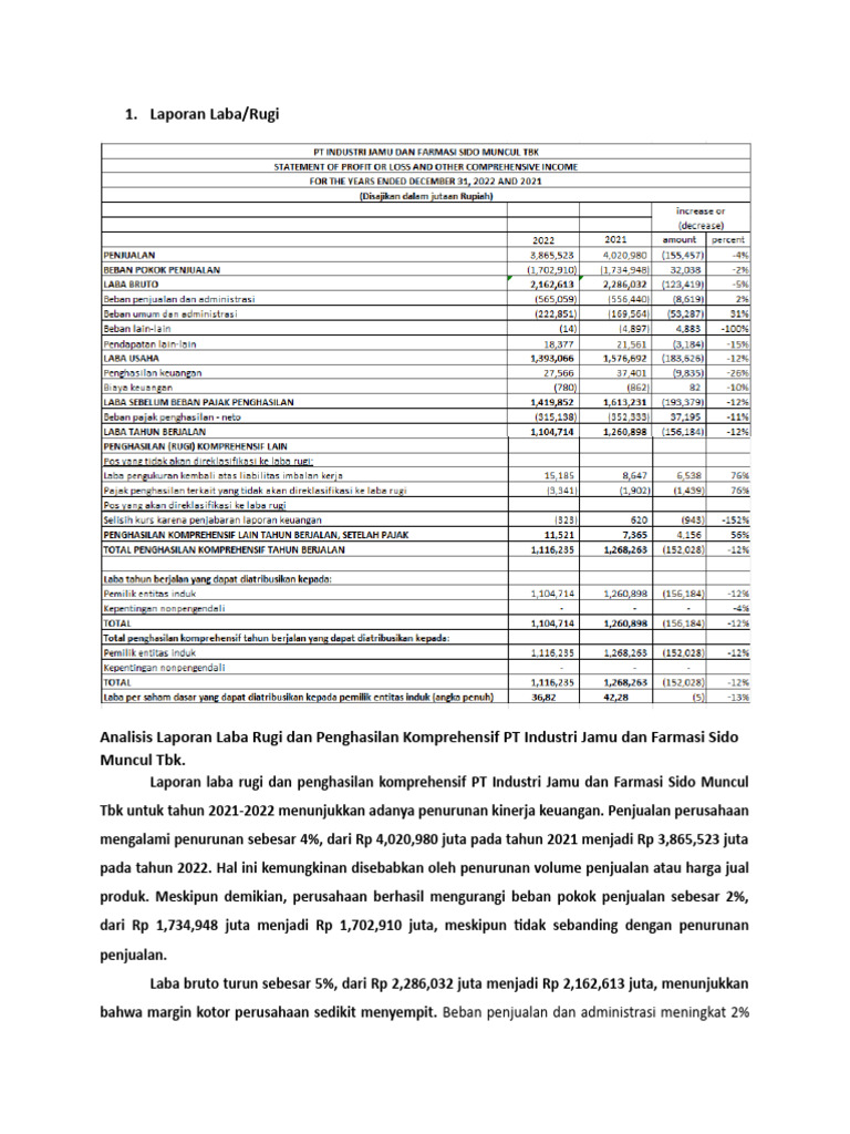 Analisis horizontal untuk ppt | PDF