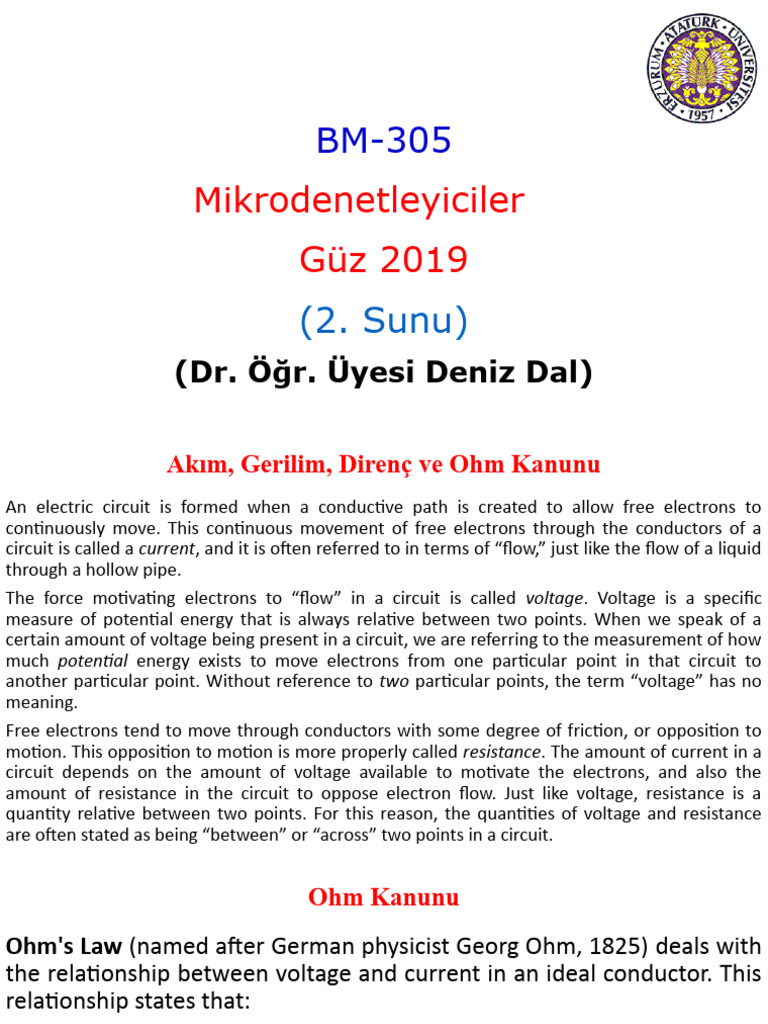 Lecture 2 | PDF | Resistor | Voltage