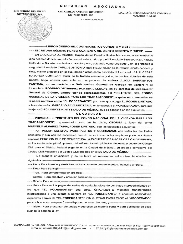 Poder Notarial Ampliado MAT-1 | PDF