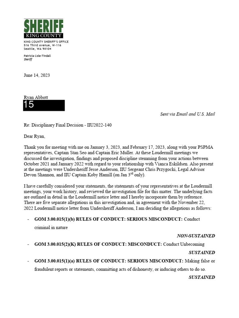 Abbott Ryan Loudermill Results Letter IIU2022-140 061423 Redacted | PDF ...