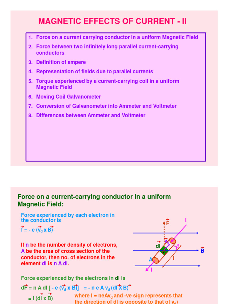 Magnetic Effects of Current Explained | PDF | Quantity | Applied And ...