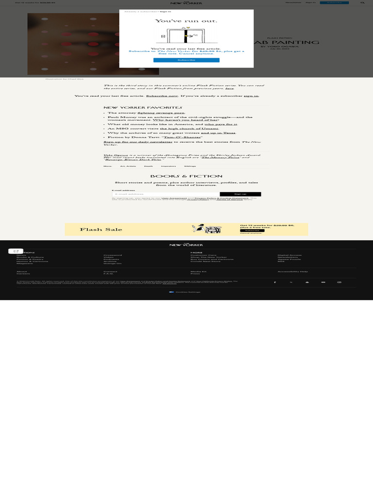 "Scab Painting," by Yoko Ogawa - The New Yorker | PDF