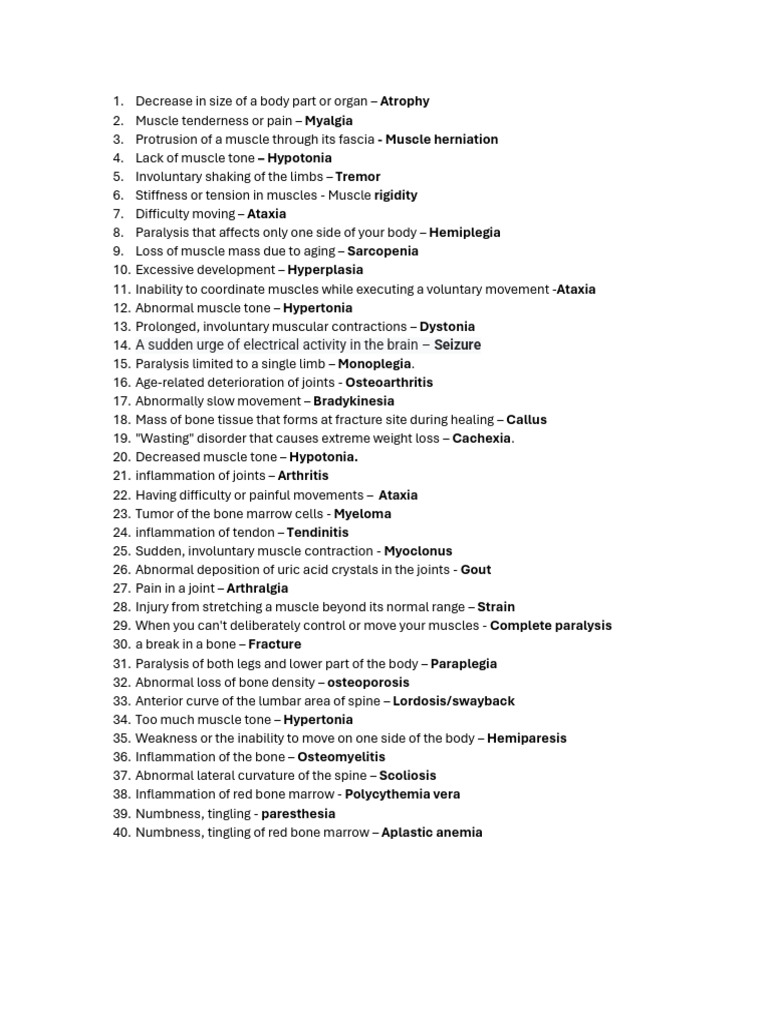 Common Muscle and Joint Disorders | PDF | Wellness | History