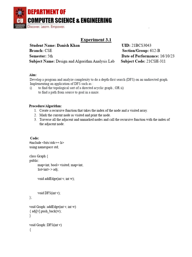 DAA Algoritham | PDF | Teaching Methods & Materials | Technology & Engineering