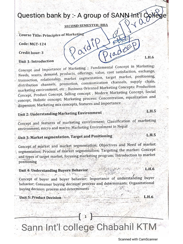 BBA 2ND Sem Questions Bank (2014-2018) With Additional Questions ...