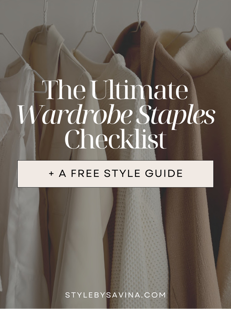 The Ultimate Checklist: Wardrobe Staples | PDF | Intellectual Property ...