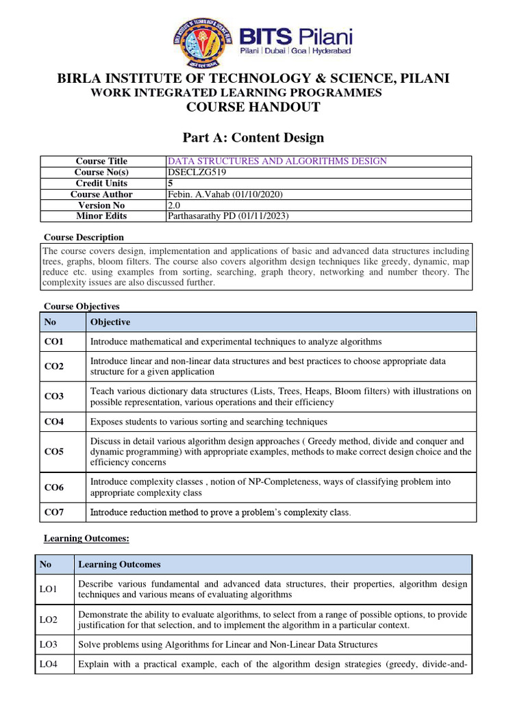 DSAD_HO | PDF | Computational Complexity Theory | Algorithms