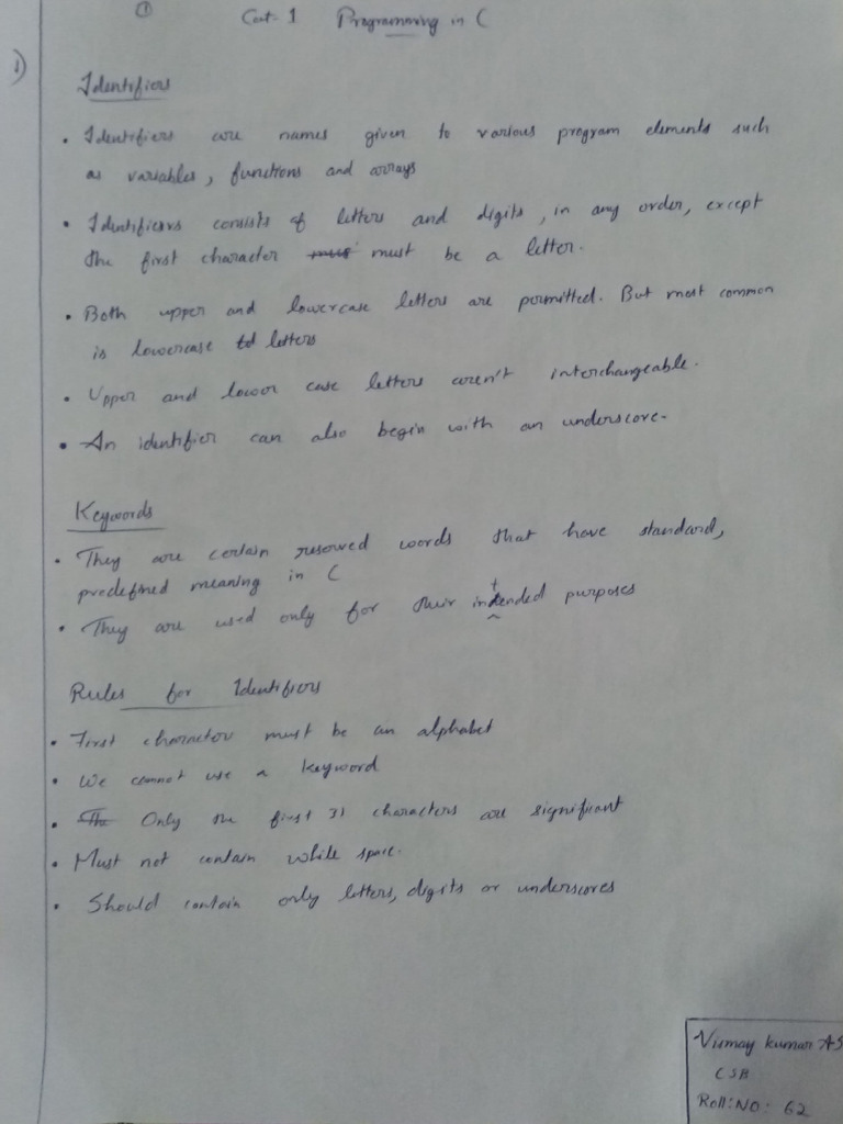 C Programming Cat1 | PDF